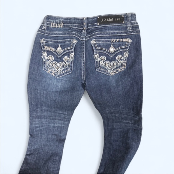 L.A. idol | Jeans | La Idol Navy Skinny Jeans With White Accents | Poshmark
